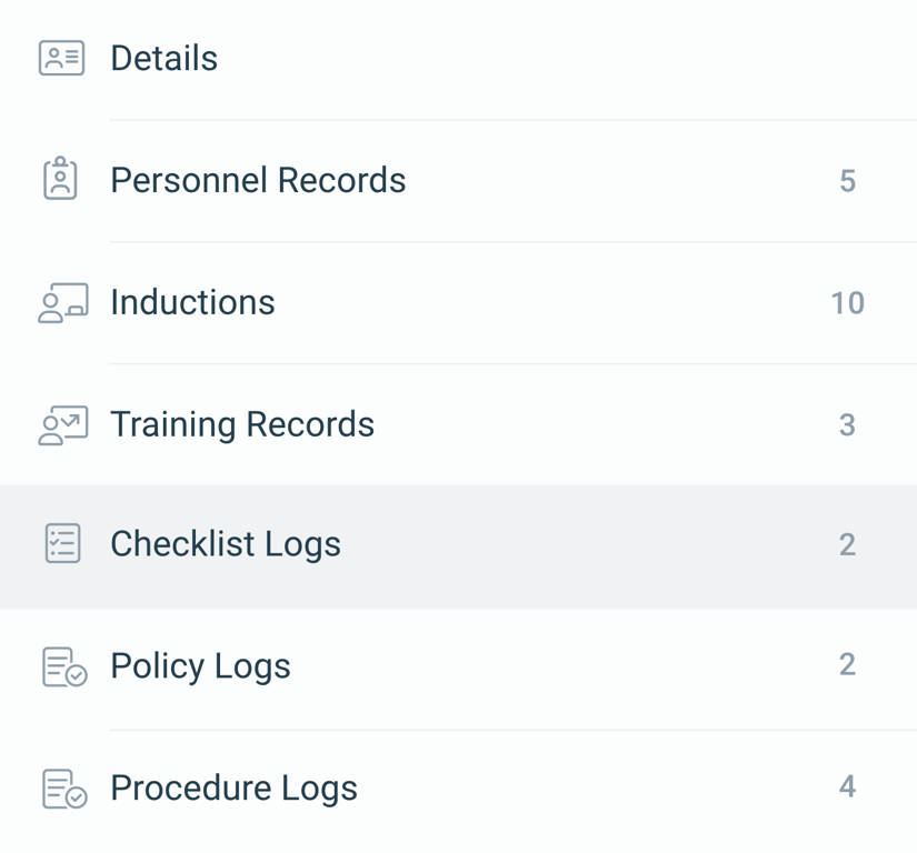 Viewing Checklist Logs (App)